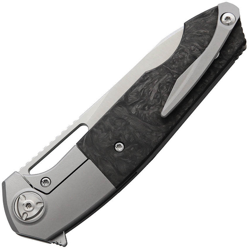Liong Mah Designs Eraser Framelock Carbon Fiber Folding M390 Pocket Kn ...
