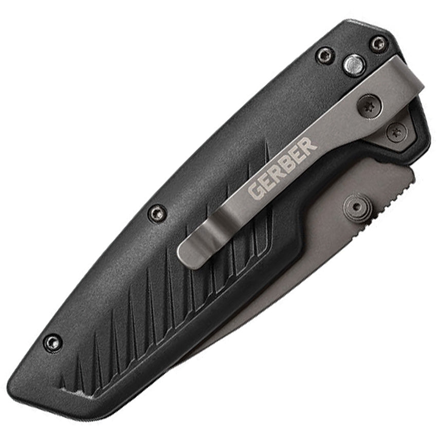 Gerber Fullback A/O Stainless Folding Safety Lock Black Titanium Handl ...