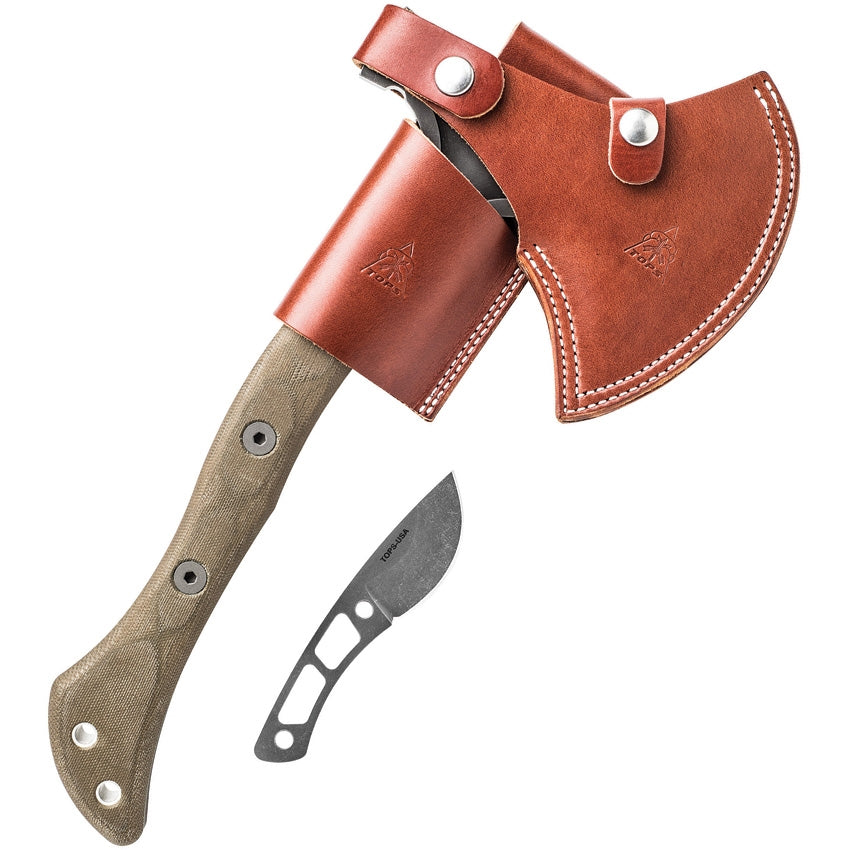 TOPS Knives Hammer Hawk Arrow Mark Ax w/ Backup Fixed Blade Knife Comb ...