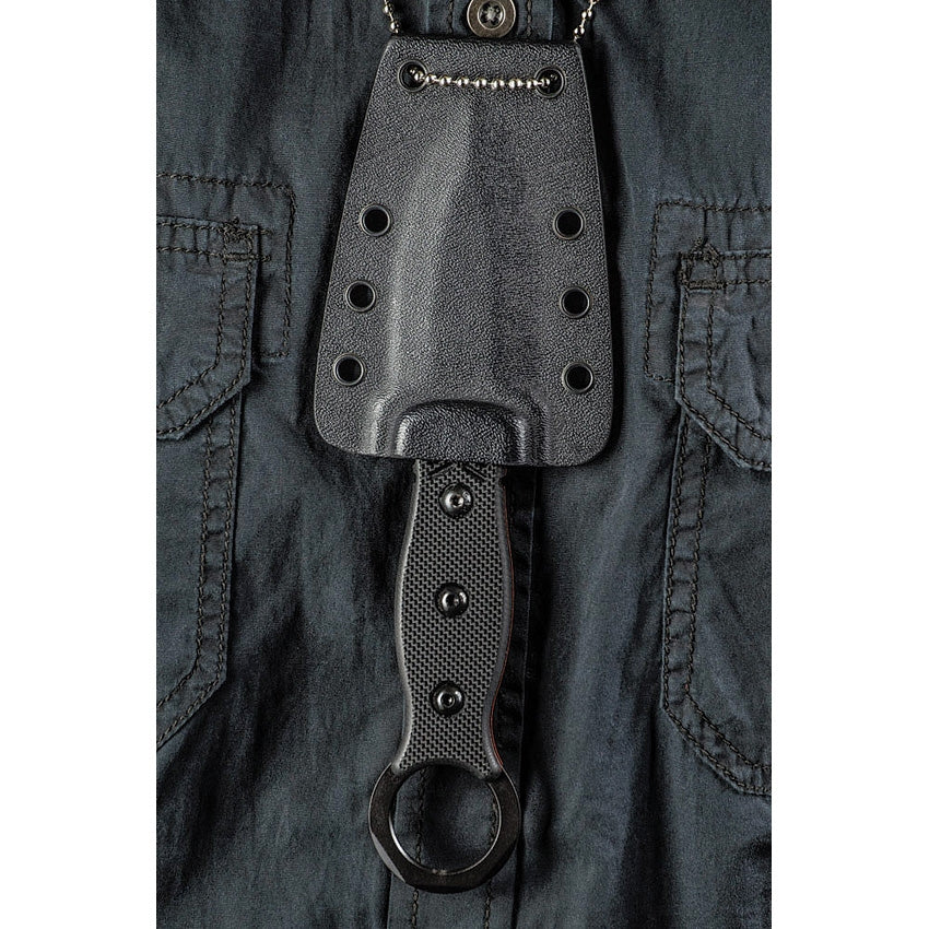 TOPS Knives 7.75" ICE Dagger Fixed Double Edge Blade BLK G10 Handle Kn ...