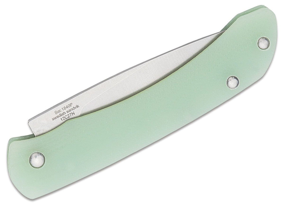 Artisan Biome Slip Joint Jade G10 Folding Sandvik 12C27 Pocket Knife 1 ...